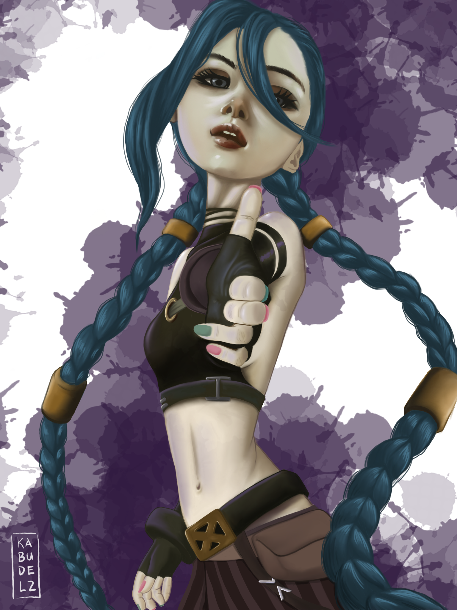 My take on what Rosé might look like if she were to cosplay as Jinx ...