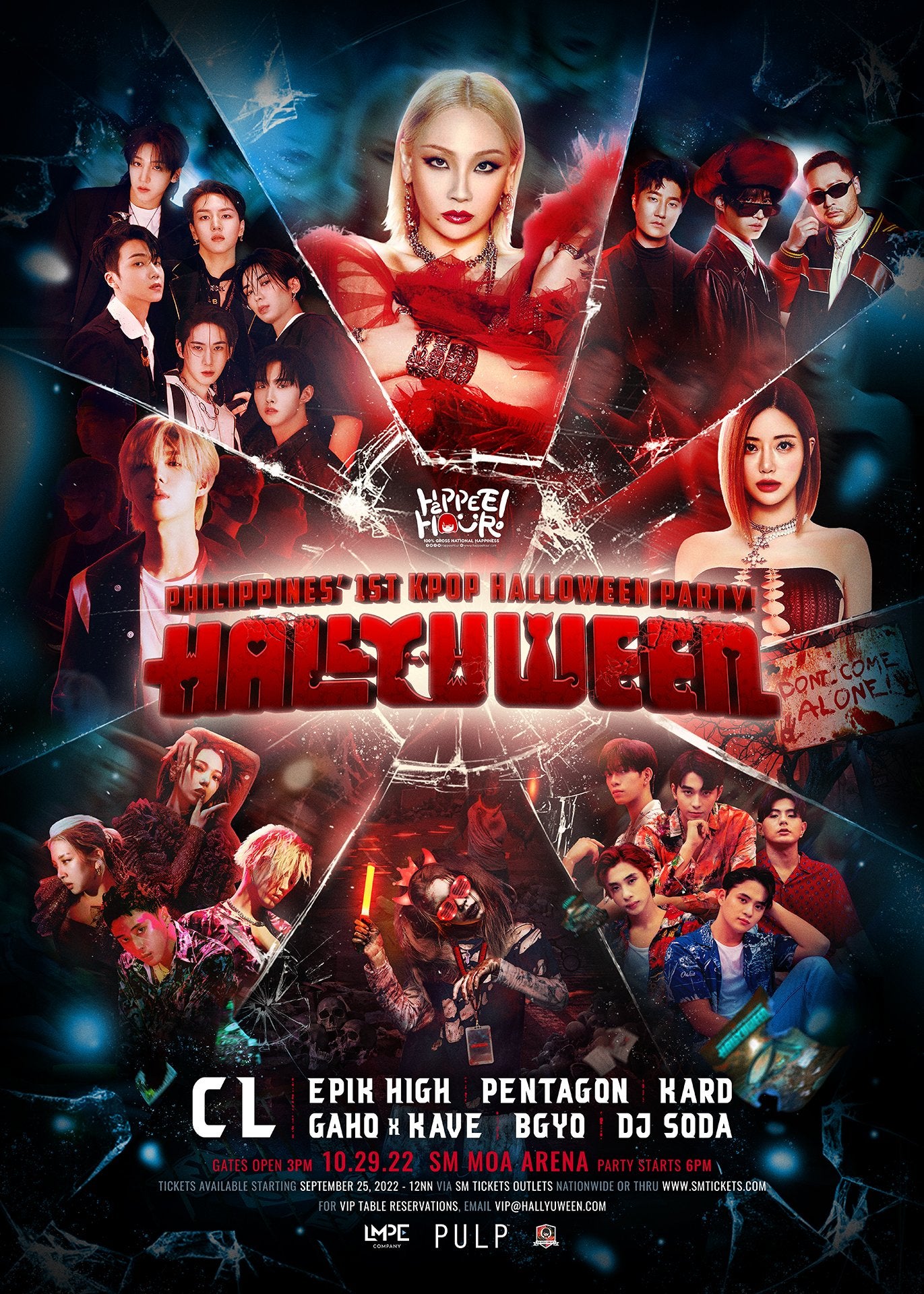 CL、Epik High、PENTAGON、KARD、Gaho x KAVE、DJ Soda、BGYO - HALLYUWEEN 2022 in Manila (ラインナップティザーポスター ...
