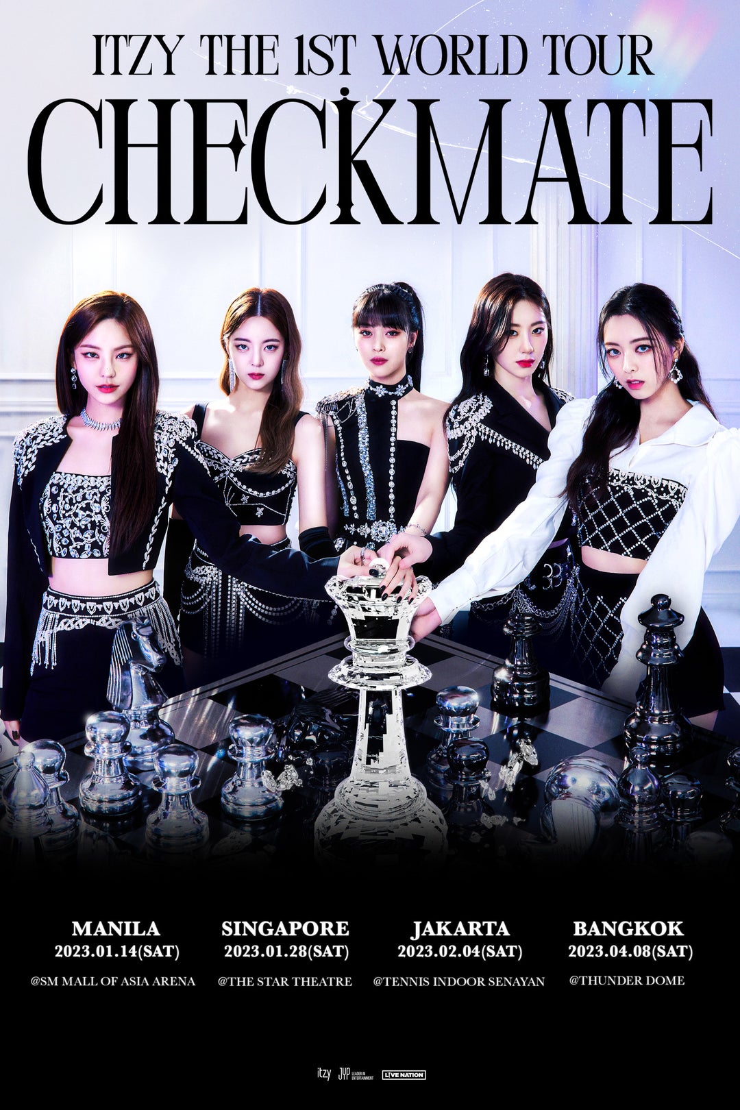 ITZY - 第 1 回ワールド ツアー: CHECKMATE (2023 年 1 月 14 日のマニラ、2023 年 1 月 28 日のシンガポール、2023 年 2 月 4 日のジャカルタ ...