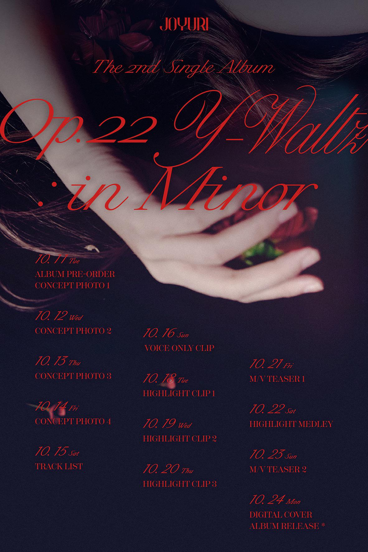 チョ・ユリ - 2nd Single Album: Op.22 Y-Waltz : in Minor (スケジュールポスター) - TKHUNT