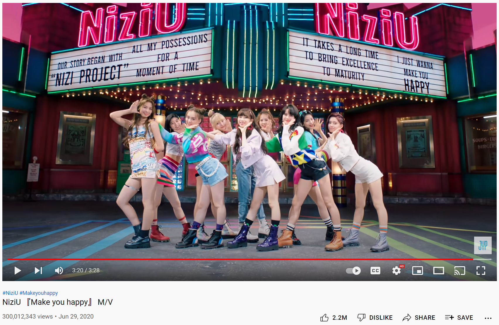 NiziU「Make you happy」MVが初の3億回突破 - TKHUNT