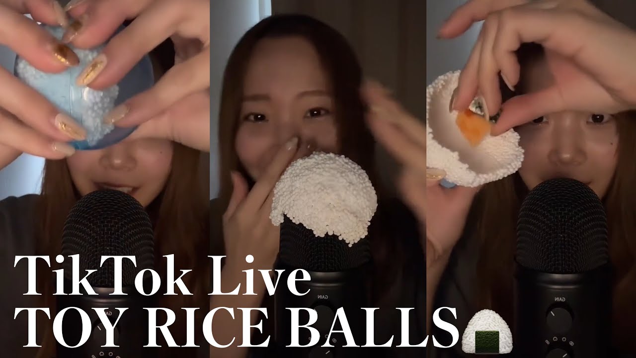 【ASMR】しゅわプチおにぎり🍙の音(The sound of toy rice balls🍙) - TKHUNT