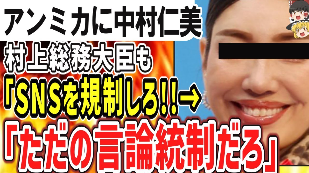 （ゆっくり）悲報 アンミカ氏や中村仁美氏「SNSに規制必要」 - TKHUNT