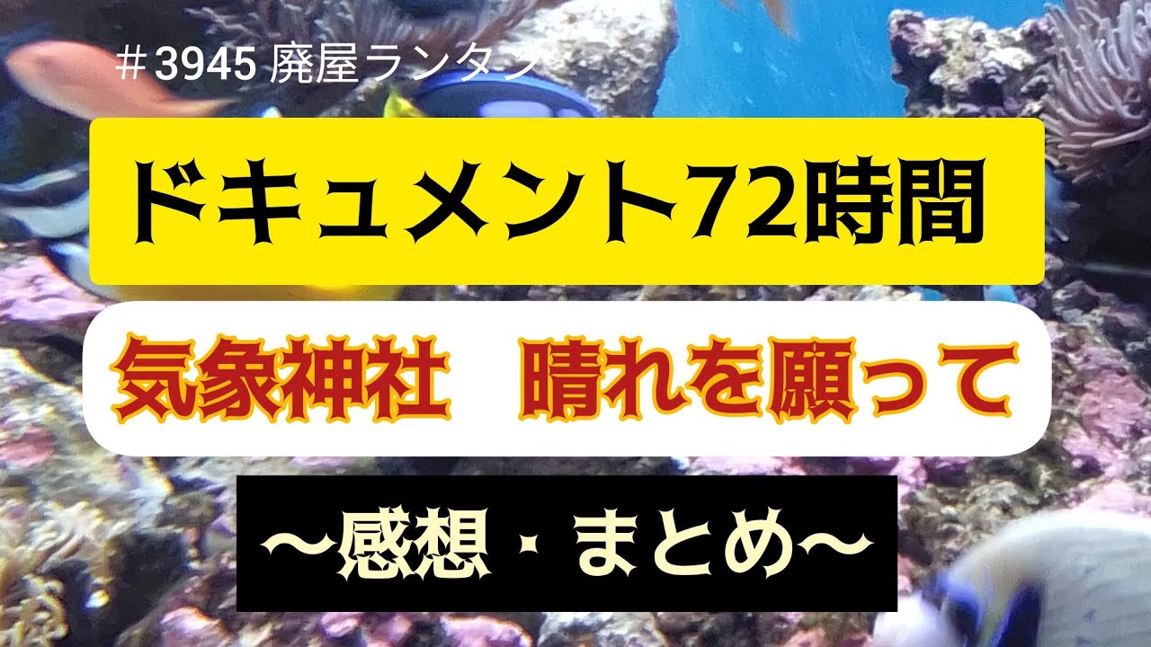 ＃3945 ドキュメント72時間 気象神社 晴れを願って 〜感想・まとめ〜 2025.1.22. - TKHUNT