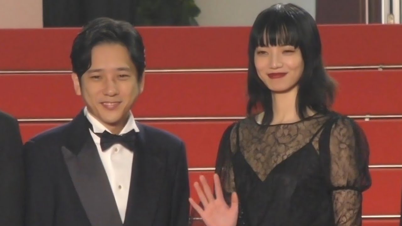 Nana Komatsu 小松 奈々 & Kazunari Ninomiya 二宮 和也 - "Exit 8" red carpet at Cannes Film Festival - 18. ...