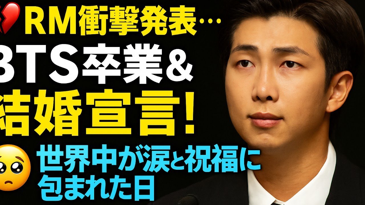 💔💍 RM衝撃発表…BTS卒業＆結婚宣言！世界中が涙と祝福に包まれた日【BTS日本語解説】 - TKHUNT